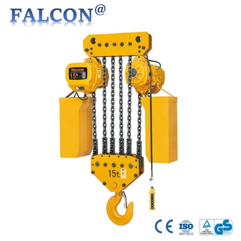 FALCON Electric Chain Hoist with Hook Suspension 7.5 Tons